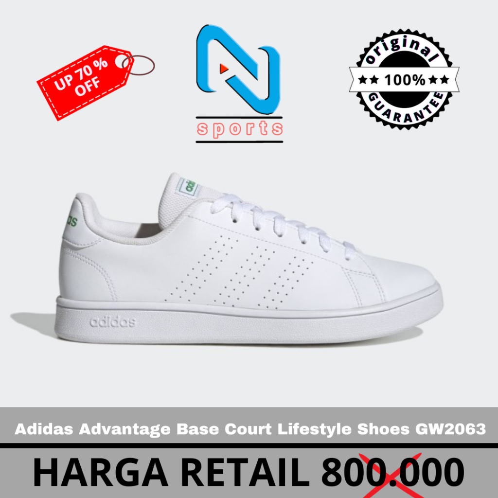 Jual Sepatu Adidas Advantage Base Court Lifestyle Shoes White GW2063 ...