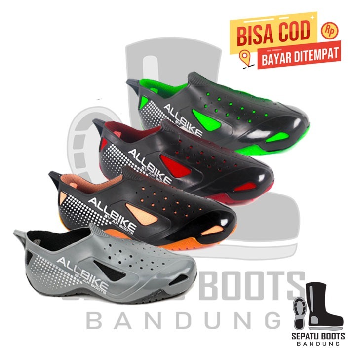Jual Sepatu Biker AP ALLBIKE AP BOOTS Abu Merah Orange Hijau Anti Slip ...