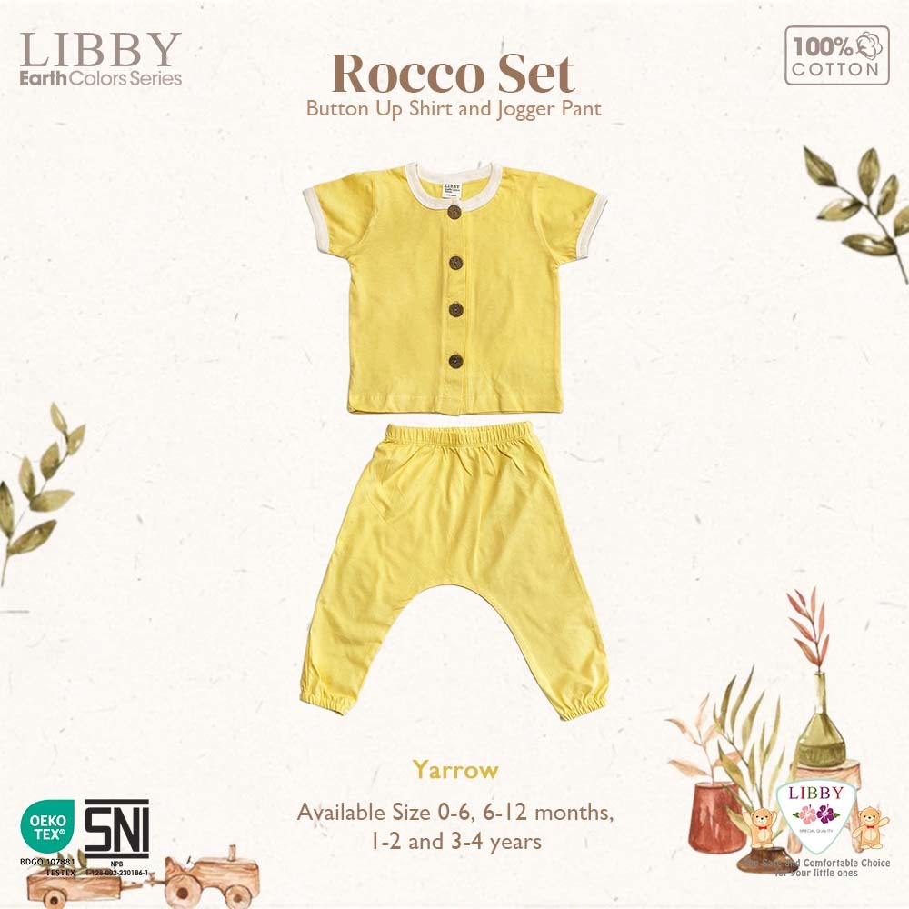 Jual Libby Rocco Set 0-2 Tahun Warna Baru Setelan Pendek Panjang Rocco Baby Earth Series CBKS ...