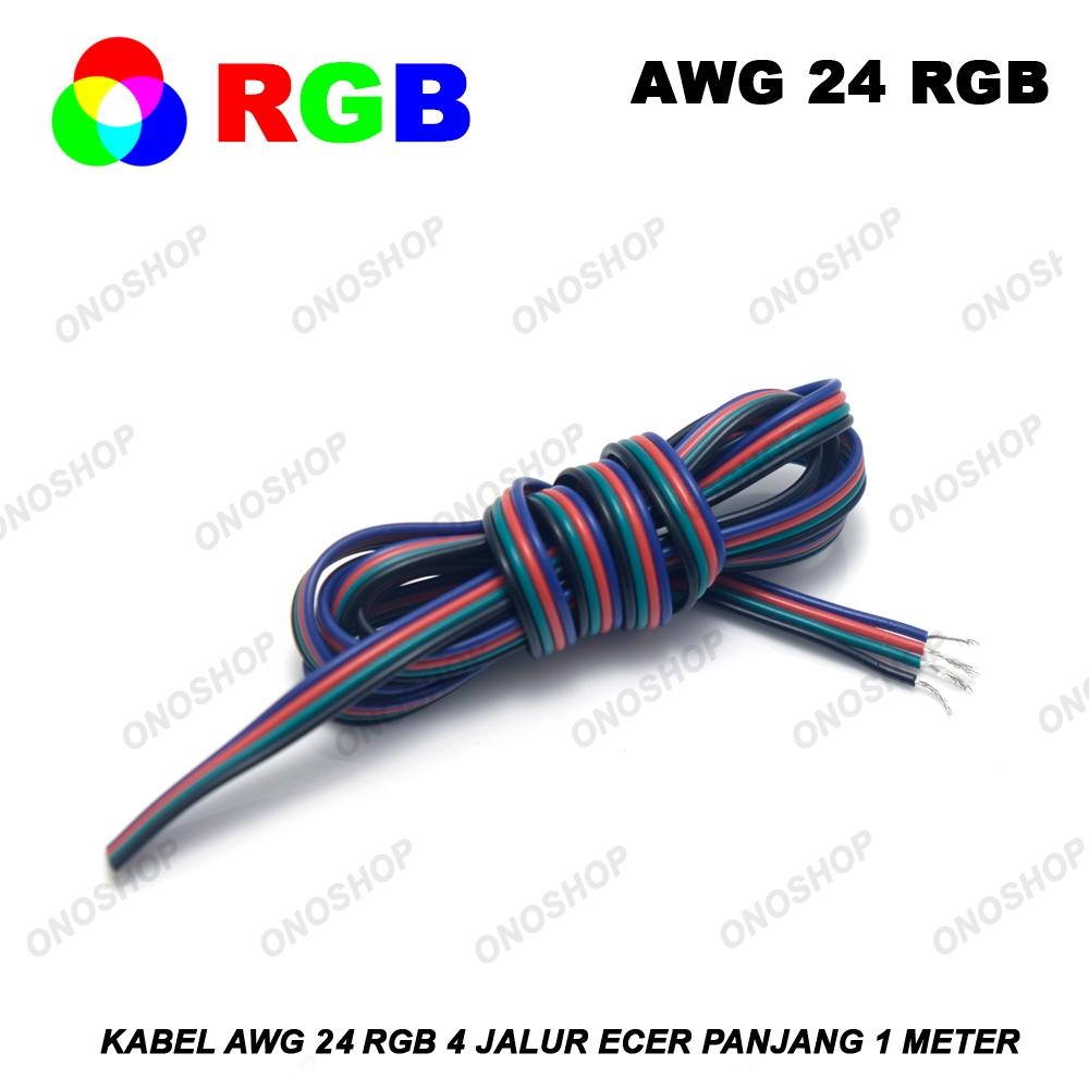 Jual Kabel AWG 24 RGB 4 Jalur Ecer Panjang 1 Meter | Shopee Indonesia