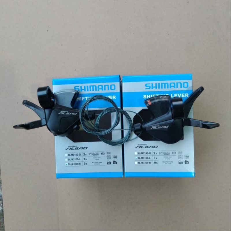Jual shifter shimano original 3 x 9 speed 3speed 9speed ALIVIO SL M3100 ...