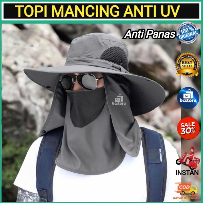 Jual Topi Mancing Anti Panas Waterproof 360 Sun Protection Hat - JN335 ...