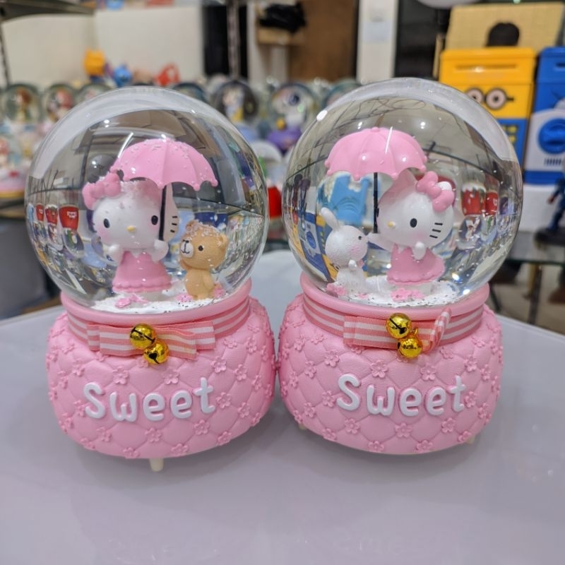 Jual Snowball / Pajangan Bola Kaca Musik Box Hello Kitty XL (100 ...
