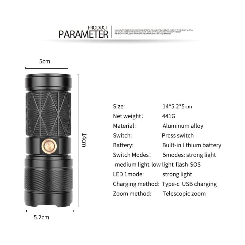 Jual 【Anbolt-Toko bendera】 Senter Super Terang Jarak Jauh 150000 lumens ori USB C Rechargeable ...