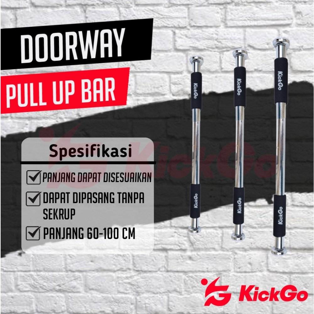 Jual KickGO Pull up Bar Alat Olahraga Fitness Rumah Chin Up Bar Dinding ...
