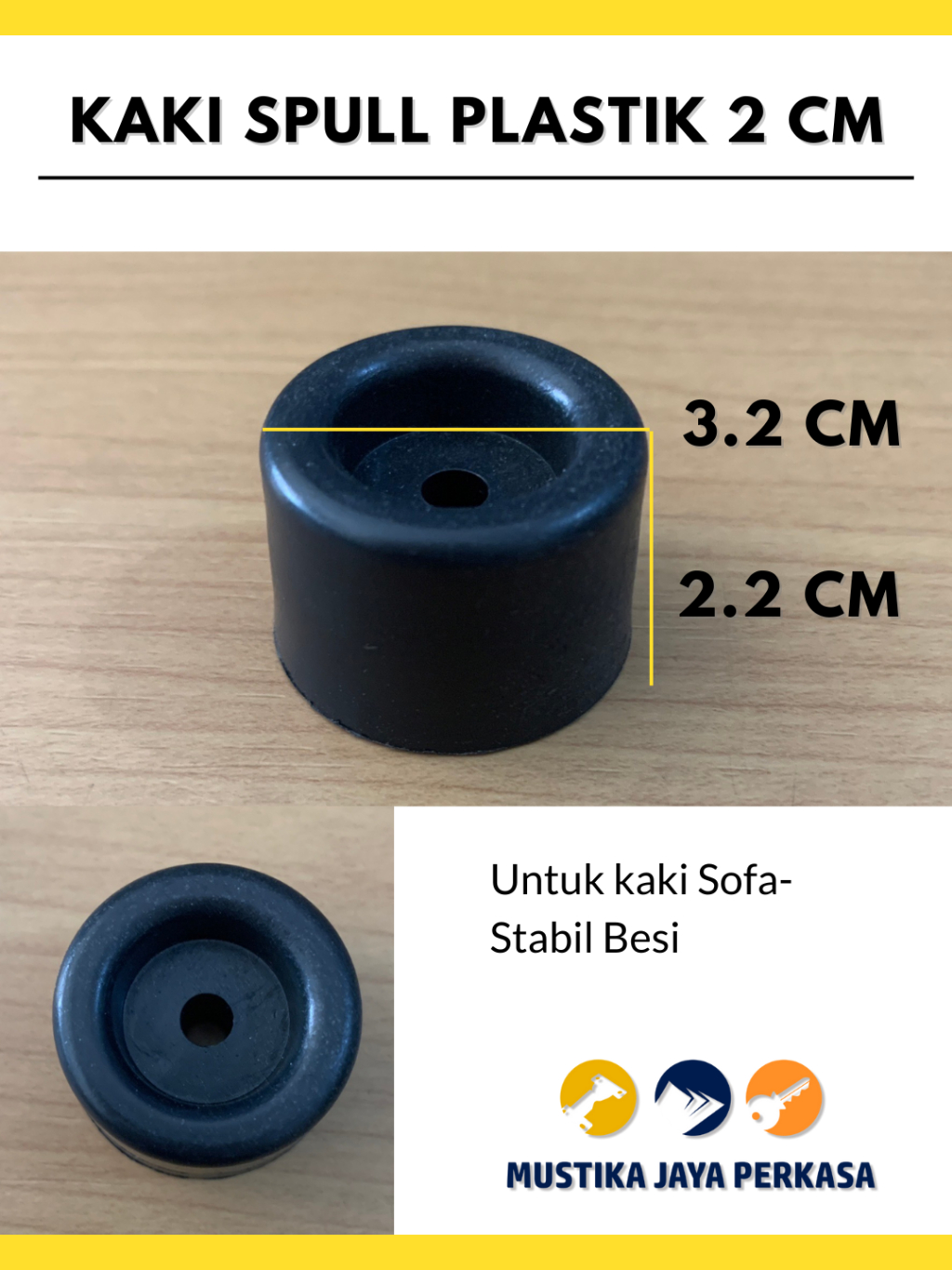 Jual Kaki Sofa Spull Plastik 2 4 Cm PVC Stabil Kursi Meja Bangku Bulat ...