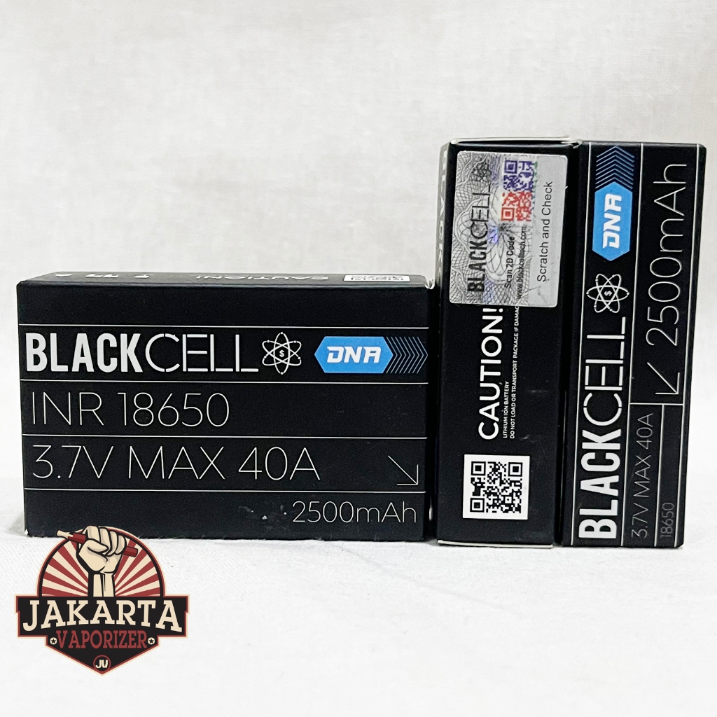 Jual BLACKCELL DNA 2500mAh 40A 18650 BATTERY BATERAI BLACK CELL | Shopee Indonesia