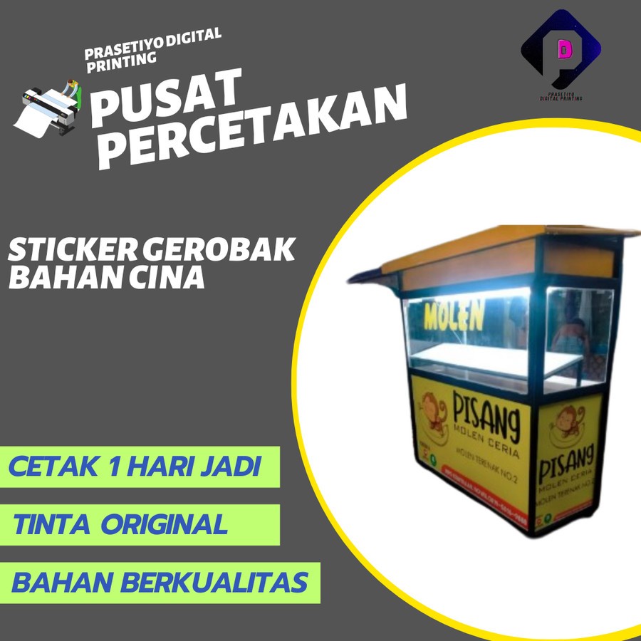 Jual Cetak Sticker Gerobak Bahan Cina berkualitas bisa custom desain ...