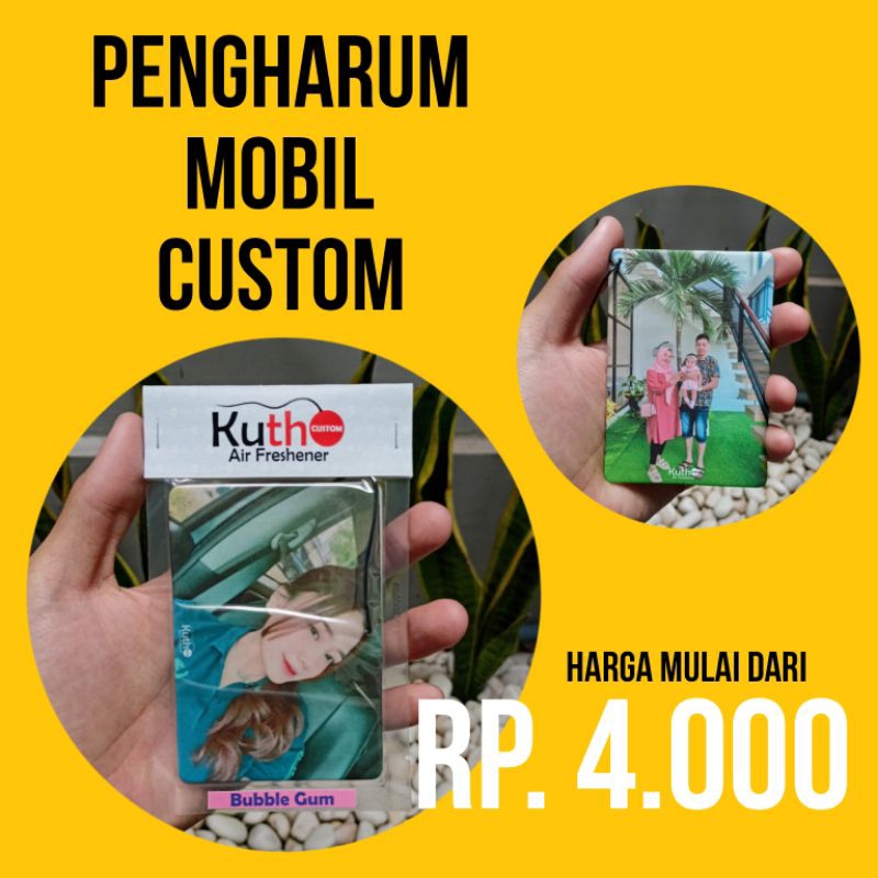 Jual Pengharum Mobil Custom bisa Satuan, Bentuk Unik, Foto atau Desain ...