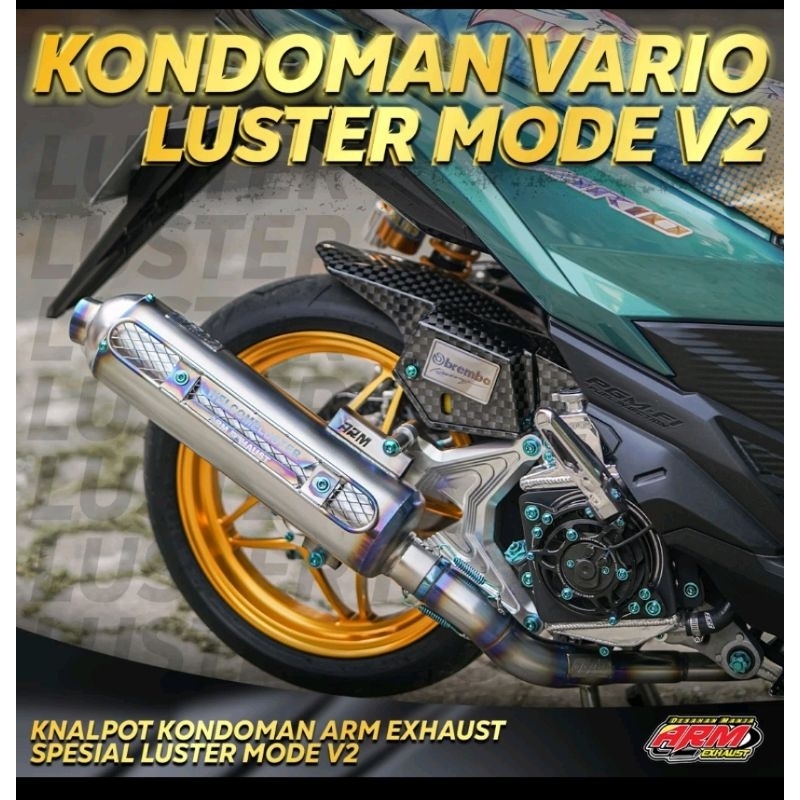 Jual kondoman ARM Exhaust luster v2 all vario & all maxi | Shopee Indonesia