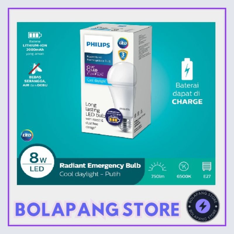 Jual Lampu LED Philips emergency radiantline 8 watt | Shopee Indonesia
