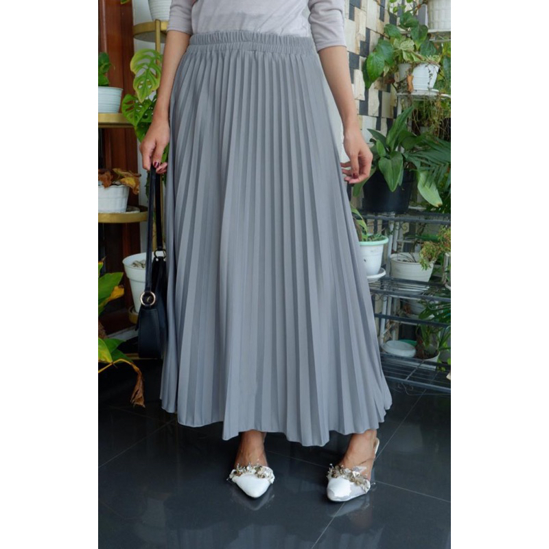 Jual PLISKET skirt by ZALFA outfit / rok wanita murah / rok plisket / rok harian | Shopee Indonesia