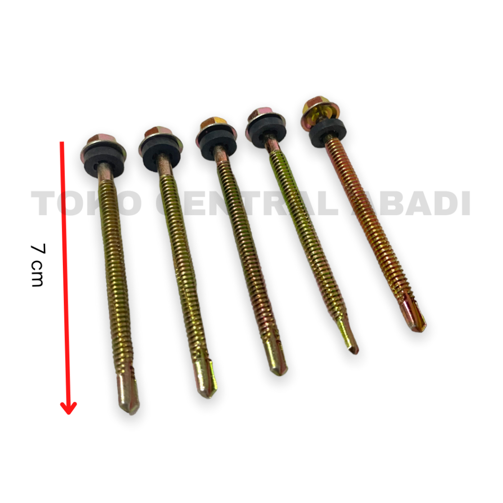 Jual Baut Roofing / Skrup Roofing "CAMEL" 70mm, 7cm (50 pcs) / Baut ...