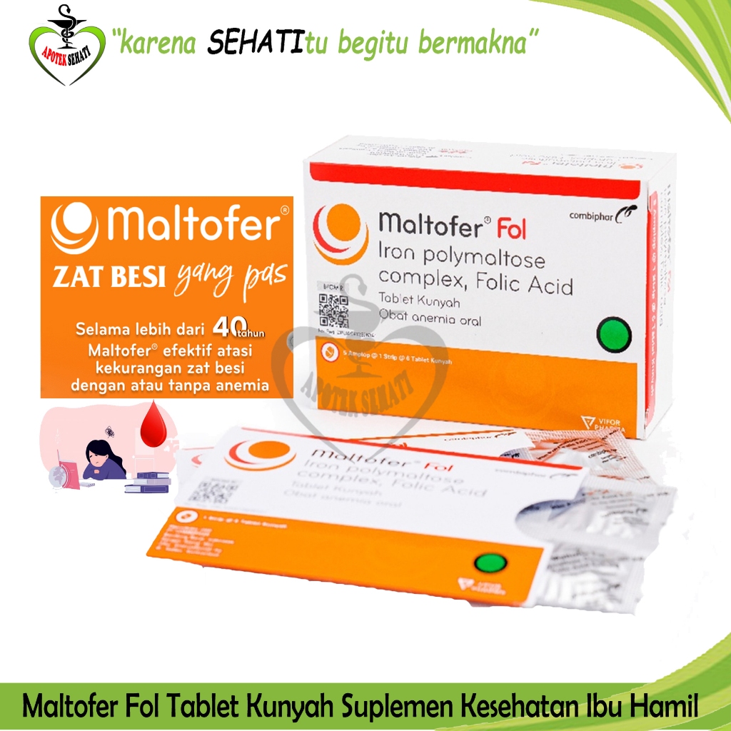 Jual Maltofer Fol Tablet Kunyah Suplemen Kesehatan Ibu Hamil | Shopee ...