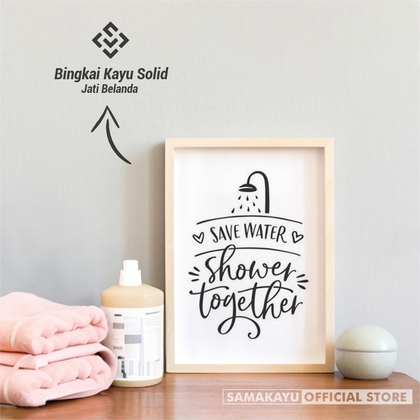 Jual Hiasan Dinding Bingkai Poster Kamar Mandi/ Dekorasi Rumah Toilet ...
