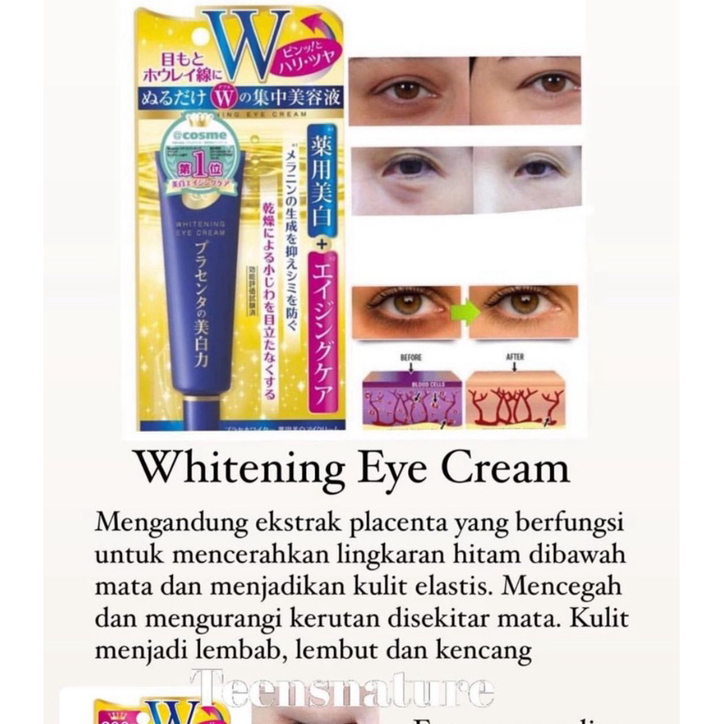 Jual Whitening Eye Cream JAPAN ORIGINAL | Shopee Indonesia