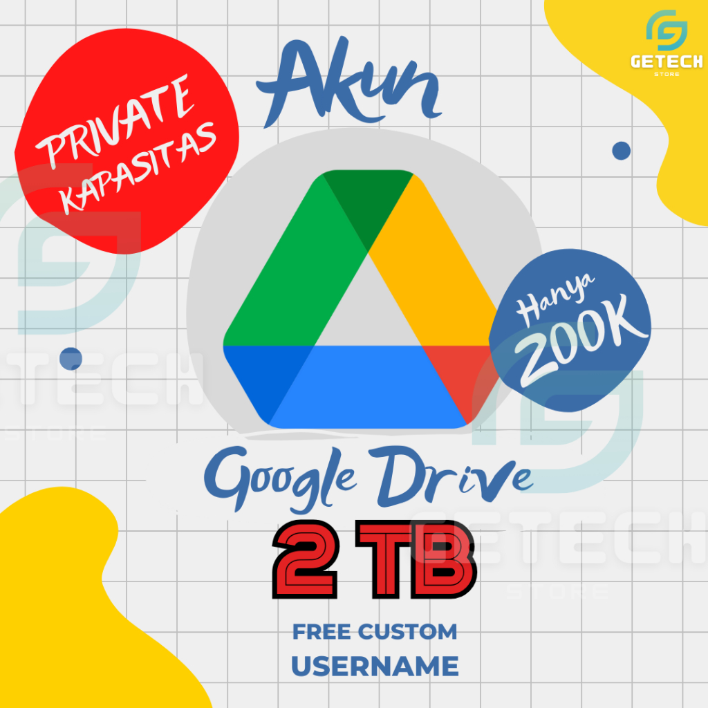 Jual Google Drive Unlimited Max 2 TB Private Storage Lifetime ...
