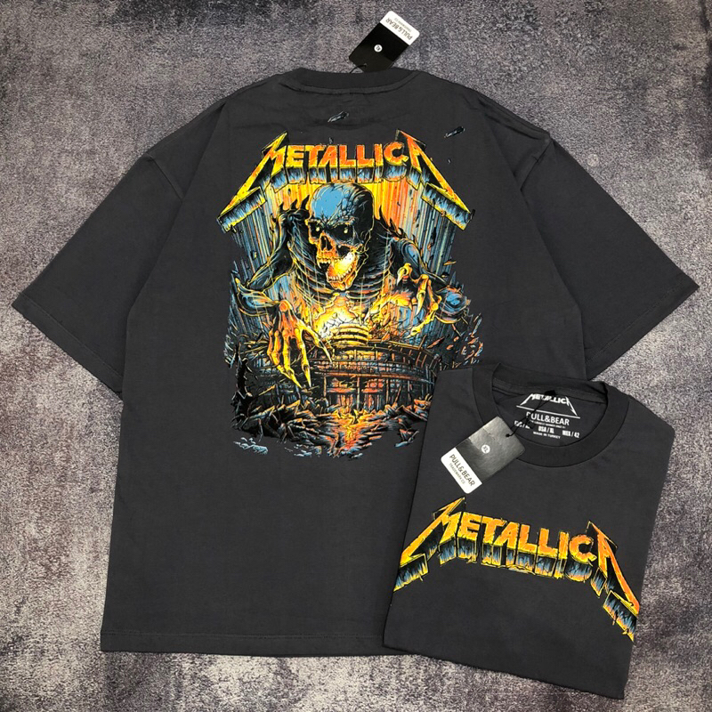 Jual Baju Kaos Pull&Bear Oversize Metallica - T Shirt Band Vintage Oversize METALLICA Baju Kaos ...