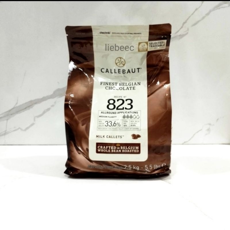 Jual Cokelat Couverture Callebaut 823 500 gr Milk Chocolate 33.6% 500gr | Shopee Indonesia