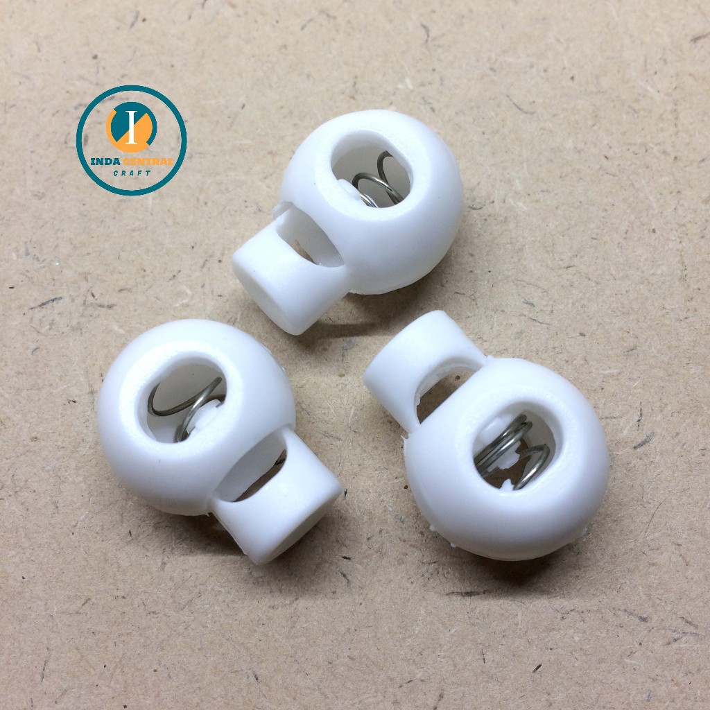 Jual Stopper Tali Kur Model Tinju/Stopper Tali Serut Bulat Putih (10 ...