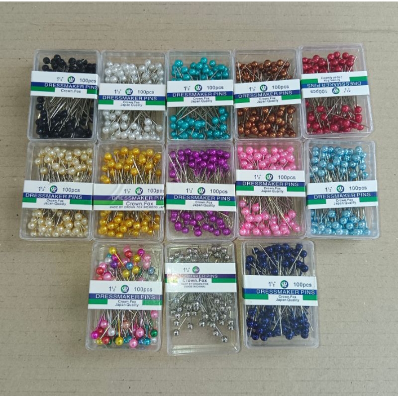 Jual jarum pentul jarum hijab 2.5cm jarum hijab jarum dressmaker pin ...