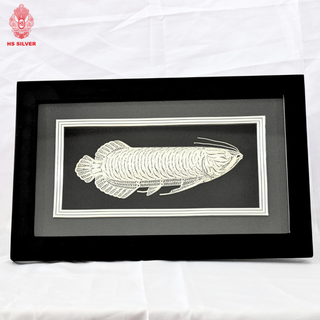 Jual HS SILVER Hiasan Dinding Perak Silver Plated Ikan Arwana | Shopee ...