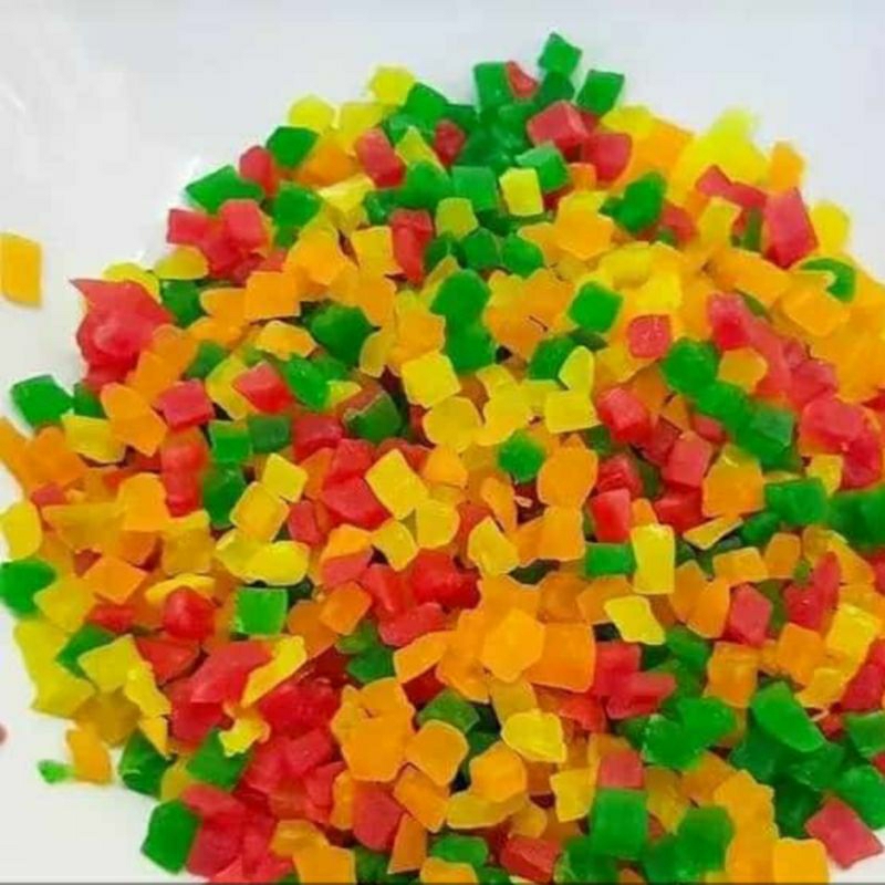 Jual Sukade Trixie Fruit Chip Sokade Vindi-Vindi 4 Warna Repack 50gr ...