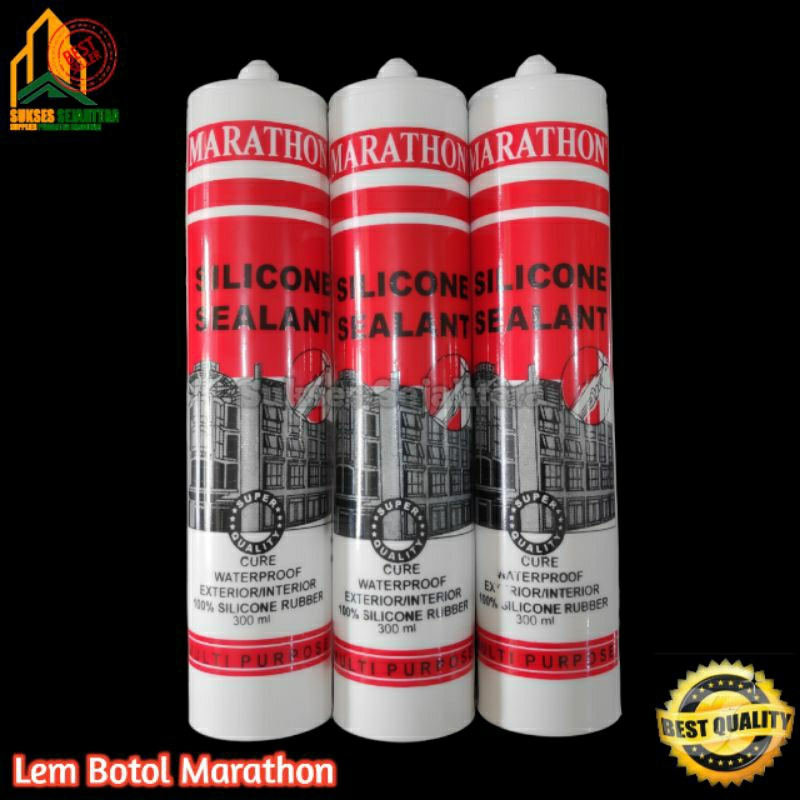 Jual LEM BOTOL / LEM KACA SILICONE SEALANT / LEM SEALANT MARATHON ...