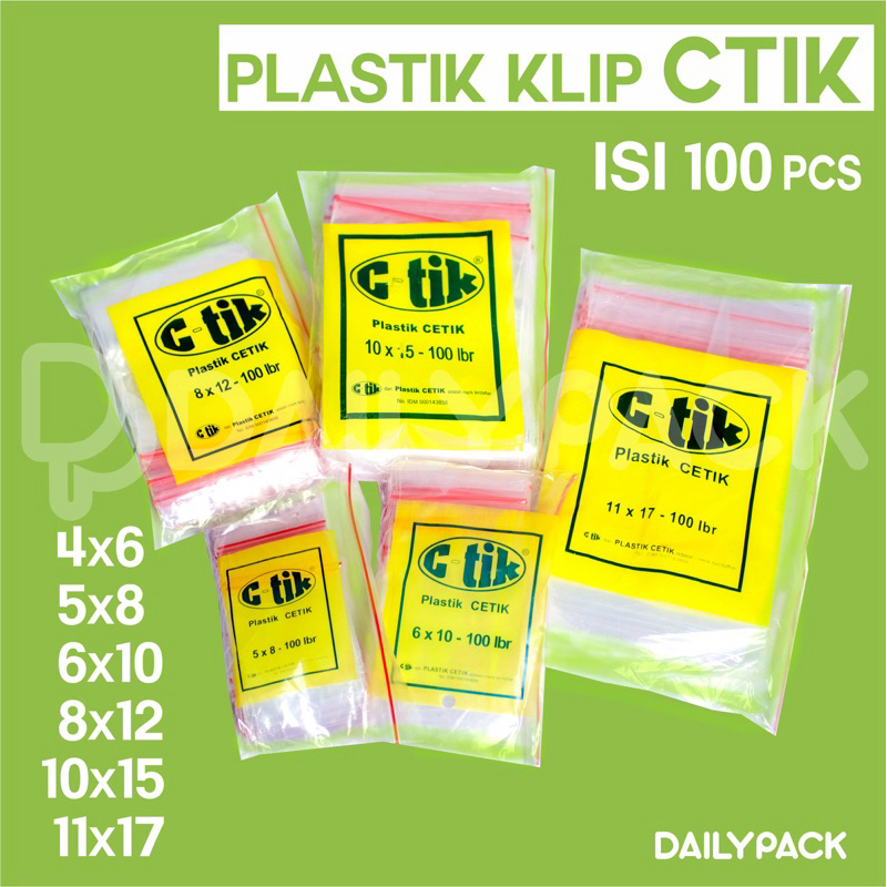 Jual Plastik Klip Ctik Ziplock Bening C Tik Cetik Segel Zipper Zip Lock