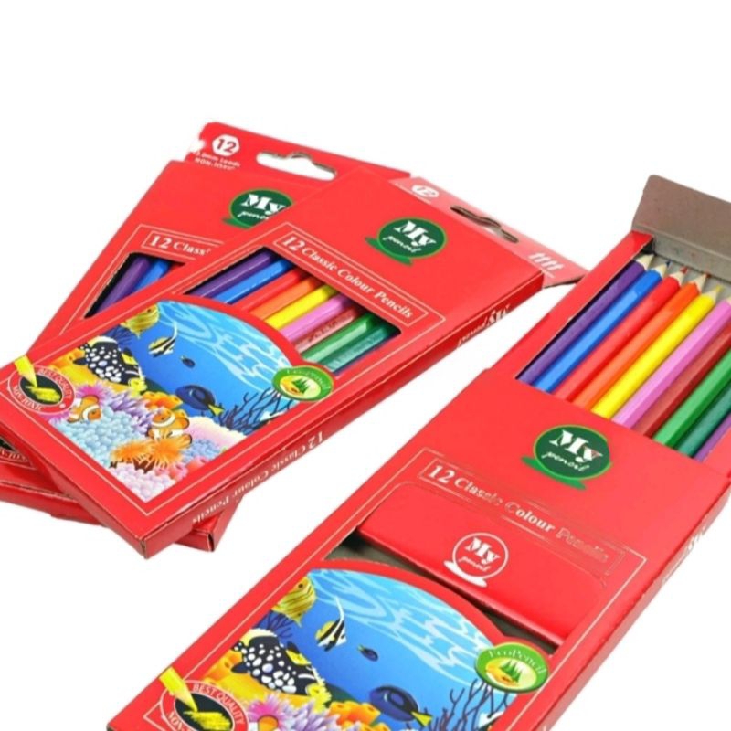 Jual Pensil Warna Isi 12 Coloring Set Anak Sekolah Menggambar Mewarnai ...
