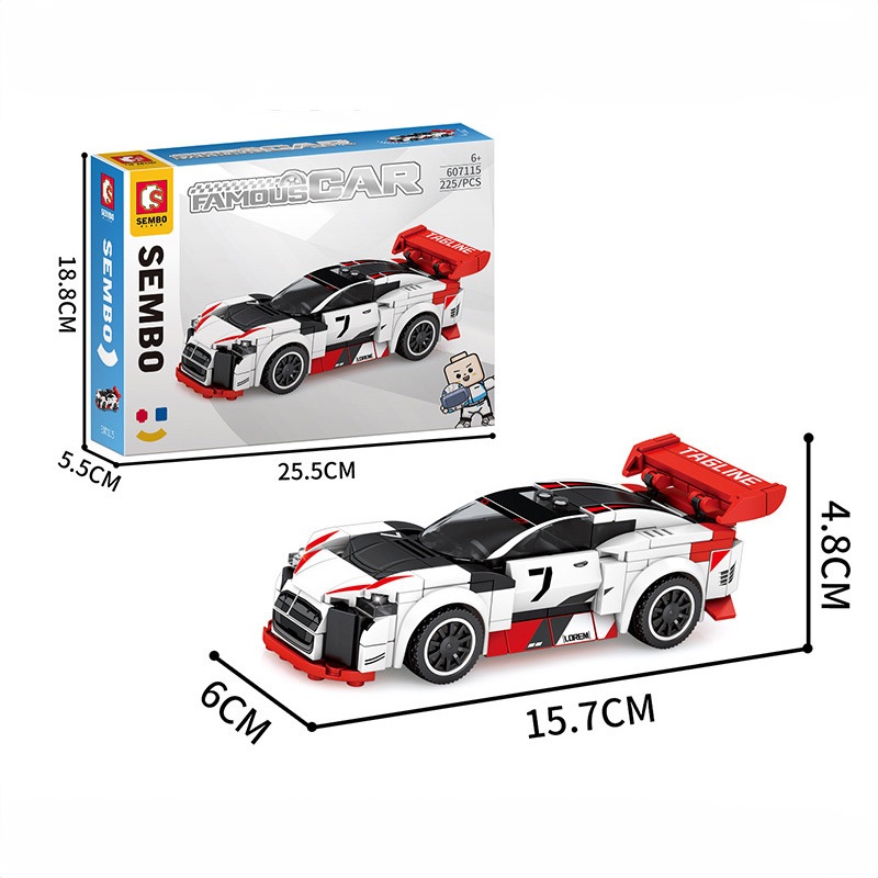 Jual VANSJAVA - SEMBO RACING CAR / Block brick balok susun puzzle rakit ...