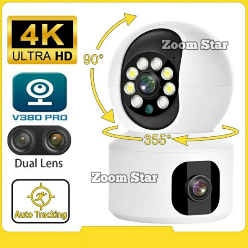 Jual CCTV IP Camera Dual Lensa Smart Kamera CCTV PTZ App V380 | Shopee Indonesia