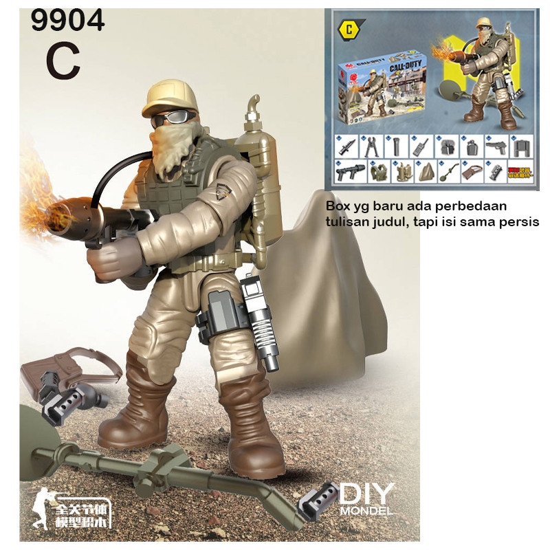 Jual Mainan tentara perang miniatur police set mini figure tenatar WW2 ...