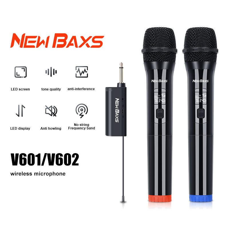 Jual NEW BAXS V601/V602 wireless microphone hand held Mic wireless ...