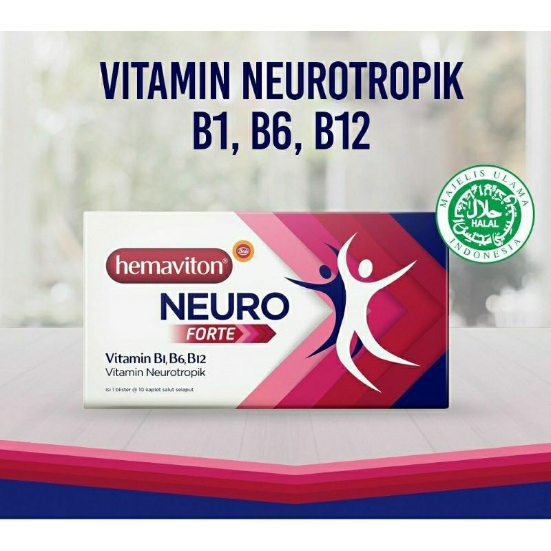 Jual Hemaviton Neuro Forte 10 tablet Vitamin Neurotropik Suplemen ...