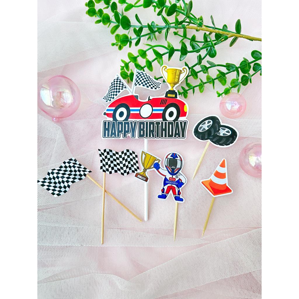 Jual BJ - Racing Balap Mobil - Mini Topper Cake Birthday / Hiasan Kue ...