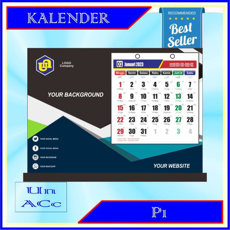 Jual Kalender Duduk Costem Akrilik Kalender Meja Costem | Shopee Indonesia