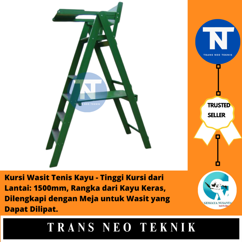 Jual Kursi Wasit Tenis Kayu - Tinggi Kursi dari Lantai: 1500mm, Rangka ...