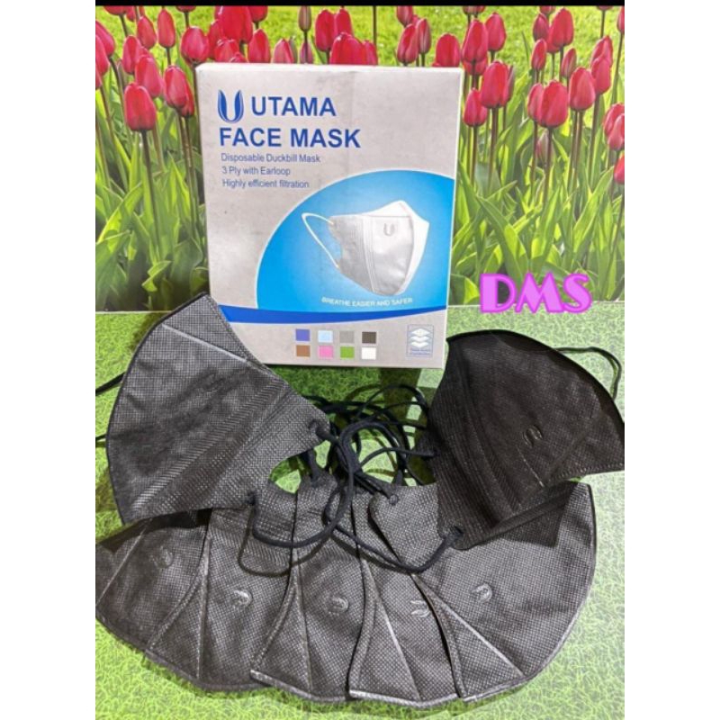 Jual Utama Face Mask Hitam dapat 2 box | Shopee Indonesia