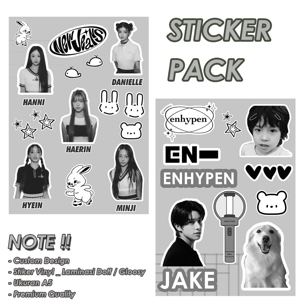 Jual STIKER PACK CUSTOM DESIGN || FREEBIES KPOP MERCH|| VINYL LAMINASI ...