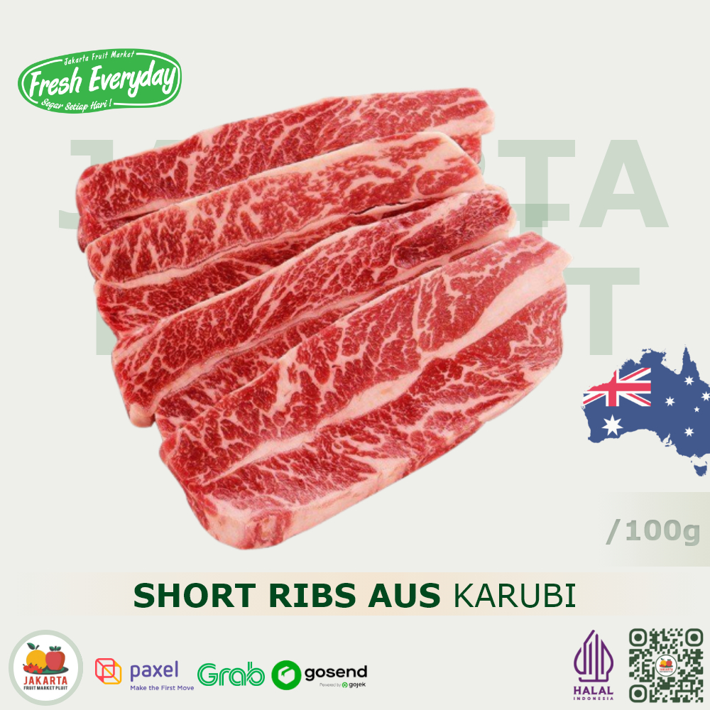 Jual KARUBI BONELESS Shortribs Aus 4-5MM / Australian Beef tanpa tulang ...