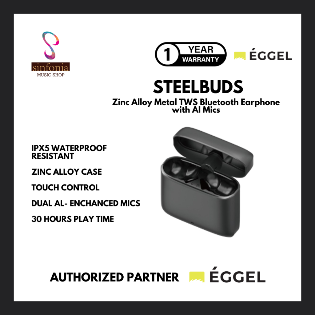 Jual Eggel SteelBuds Zinc Alloy Metal TWS Bluetooth Earphone with AI ...