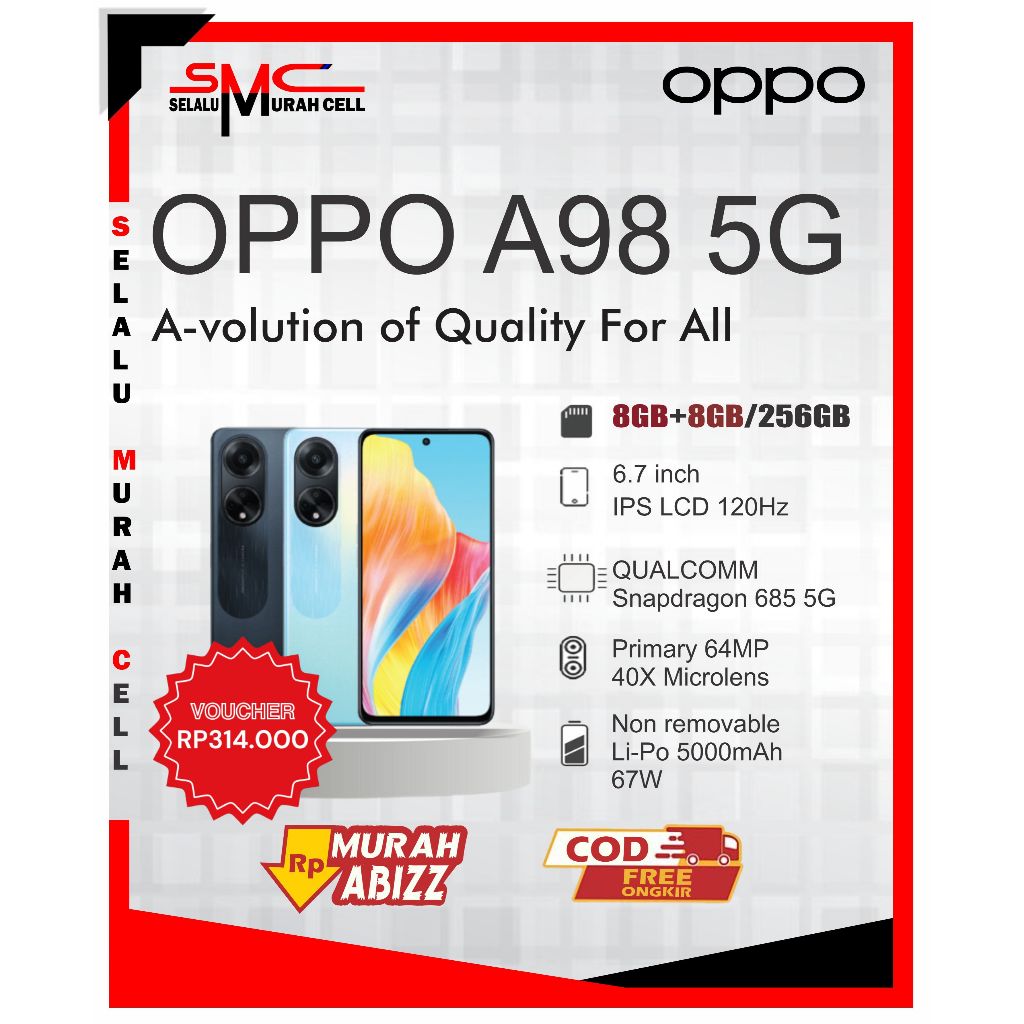 Jual OPPO A98 5G 8/256 GB | 8GB / 256GB | Smartphone Android - Garansi ...