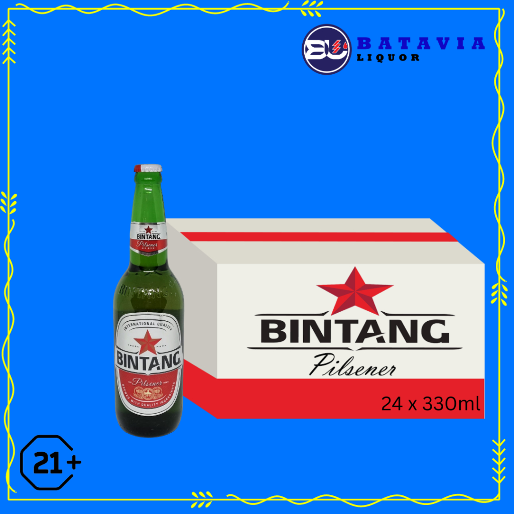 Jual Bir Bintang Pilsener 330ml - 24 Botol | Shopee Indonesia