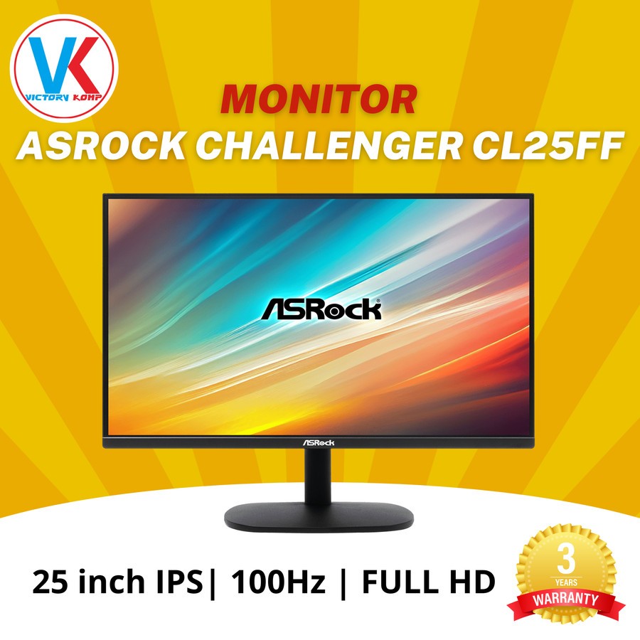 Jual Monitor ASRock Challenger CL25FF 25 inch IPS 100Hz FHD 1ms 99%sRGB ...
