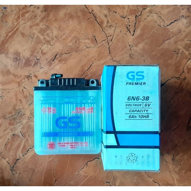 Jual Aki GS 6v 6Ah 6N6-3B Baru | Shopee Indonesia