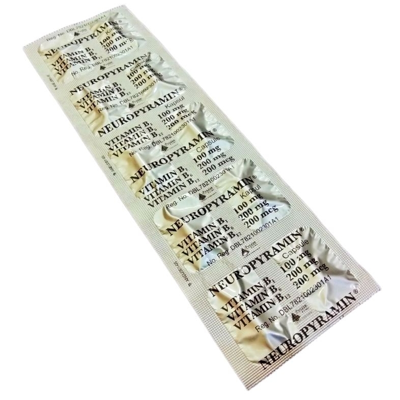 Jual NEUROPYRAMIN Kapsul - Vitamin B1, B6, B12 (100's /Dus) | Shopee ...