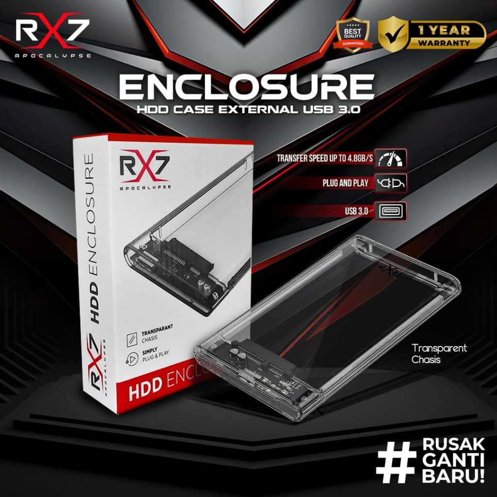 Jual RX7 SSD Enclosure 2.5" SATA USB 3.0 External Case ( BISA PAKAI ...