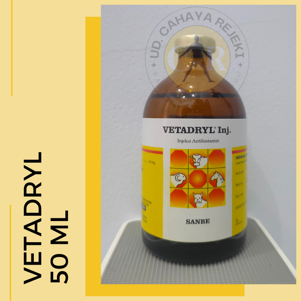 Jual VETADRYL Inj 50 ml Obat Gatal Karena Alergi (Antihistamin ...