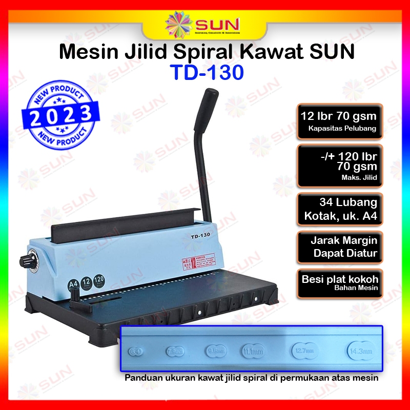 Jual Mesin Jilid Spiral Kawat A4 TD-13 / TD-130 / TD-118R | Shopee Indonesia